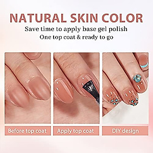 BTArtbox Extra Short Gel Nail Tips - Fall Almond Oval Press on Nails Natural XCOATTIPS Pre-applied Tip Primer, Stronger Adhesion Soak Off Fake Nails for Halloween Christmas Gift