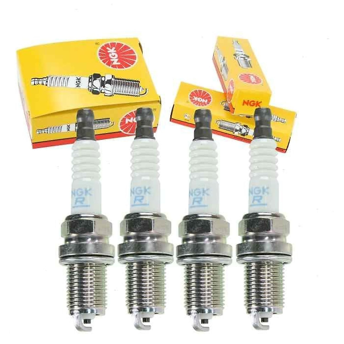 4 pc NGK Standard Spark Plugs compatible with Toyota Camry 2.2L 2.4L L4 1992-2011