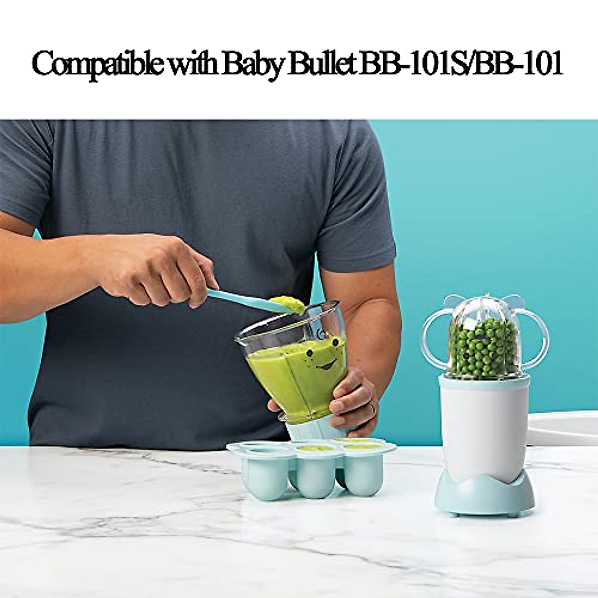 Blend Cross Blade Compatible with Baby Bullet, Juicer Parts Repalcement BBM-3422, Fit for 250W Blenders BBR-2001 Bullet Blade Replacement