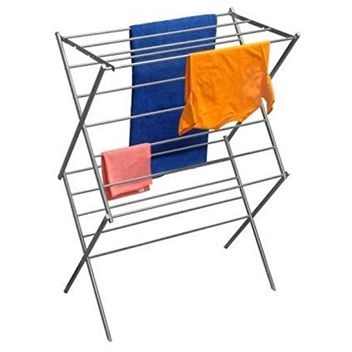 YBM HOME 2 Tier Deluxe Foldable Clothes Steel Drying Rack #1622-11