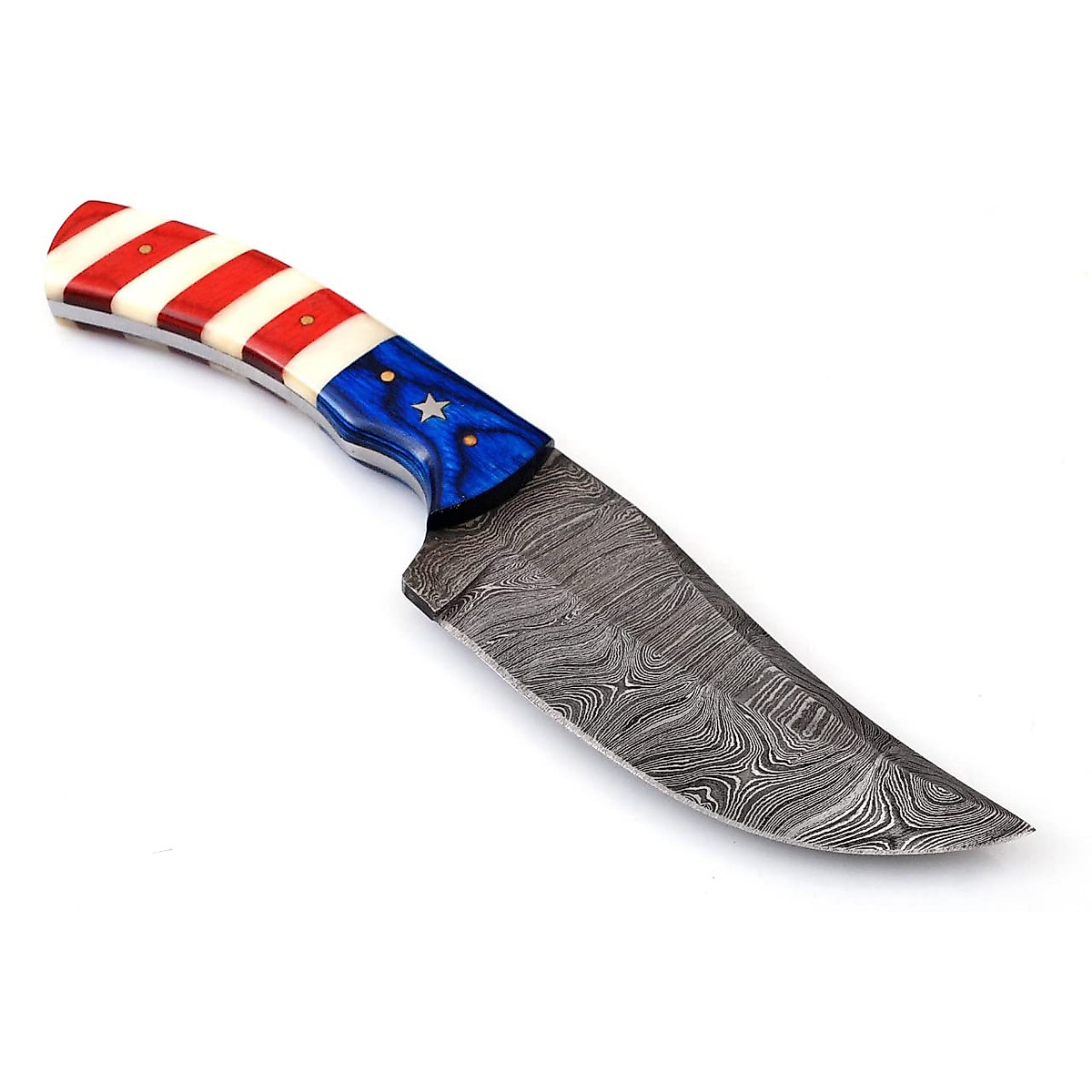 SagaCity Damascus Hunting Knife, 9 Inch Handmade Knife with Sheath, Knives for Men, Bushcraft Kinfe, Edc Knife Damascus, Small Hunting Knife; 109