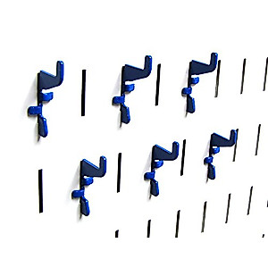Wall Control Pegboard Standard Slotted Hook Pack - Slotted Metal Pegboard Hooks for Wall Control Pegboard and Slotted Tool Board – Blue