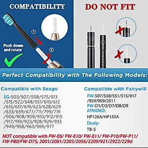 Toothbrush Heads for FairyWill, Replacement Brush Heads for Fairy Will, Electric Toothbrush Replacement Heads for Fairywill FW-507/508/551/515/917/959, FW-D1/D3/D7/D8