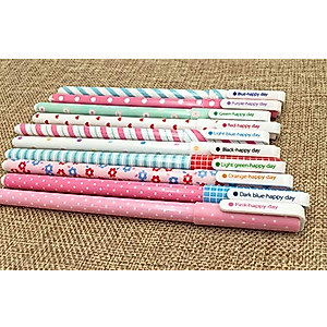 yansanido Office Supplies Kawaii Cute Pens, 10 Pack 0.38mm Colored Pens Gel Pens Fine Point For College Pen Work School Art (A)