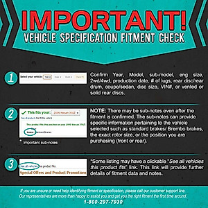 Power Sport Front Brakes and Rotors Kit |Front Brake Pads| Brake Rotors and Pads| Semi Metallic Brake Pads and Rotors - BLCF.68001.03
