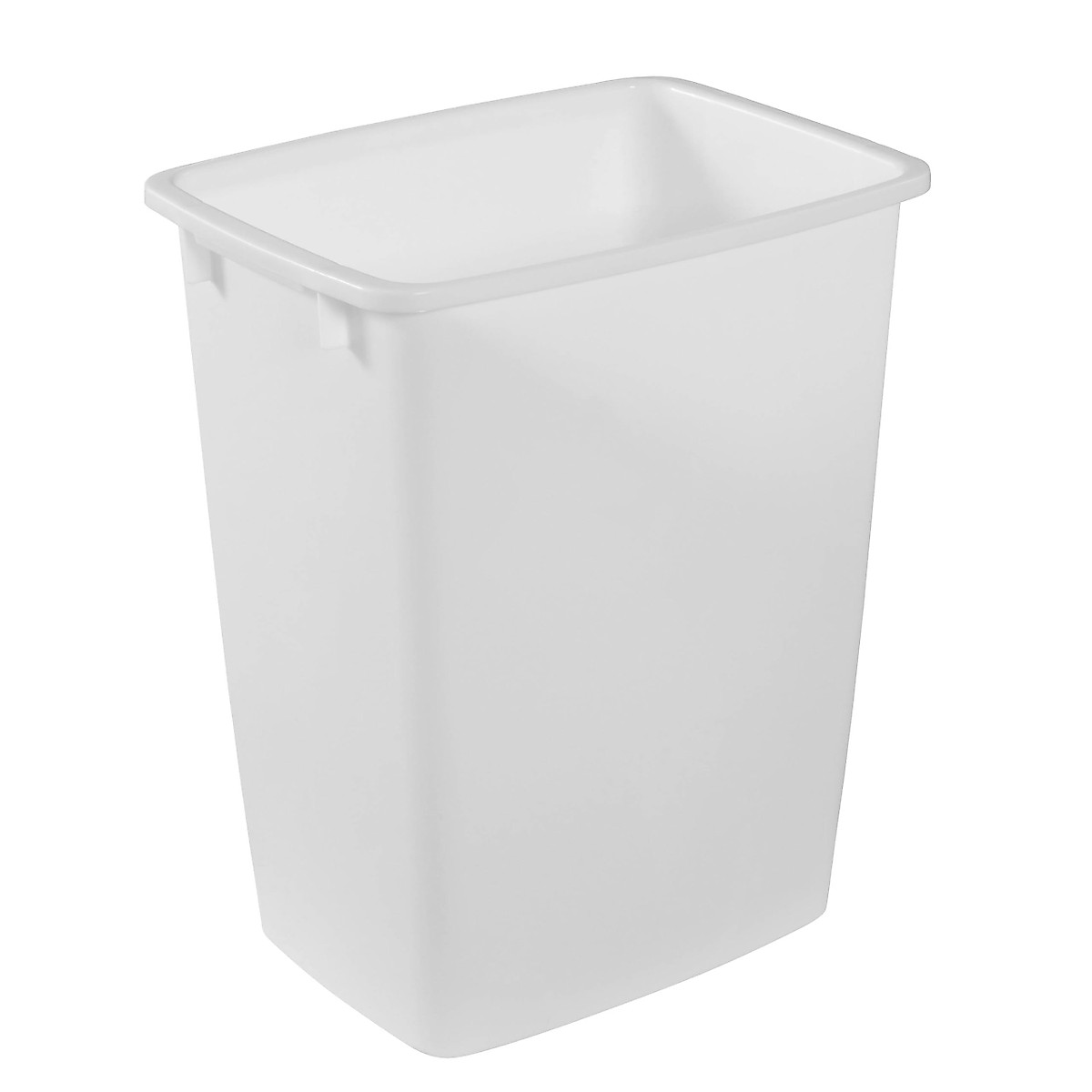 RHP2806TPWHI Open-Top Wastebasket, Rectangular, Plastic, 9 gal, White
