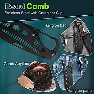 Elitribe Upgraded Beard Kit, Beard Grooming Kit w/ Beard Oil /Conditioner Beard Balm Beard Wash/Shampoo Beard Comb, Pure & Organic Beard Growth Kit, Gifts for Men Husband Dad Boyfriend