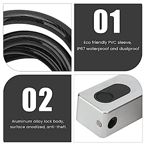 Bike Cable Lock, Fingerprint Bike Lock with Chain Anti Theft Keyless Bicycle Chain Lock for Outdoor Bike Mountain Bike Motorcycles Scooters