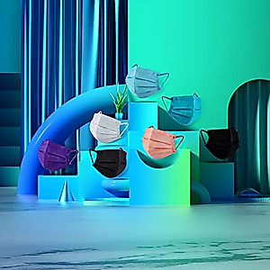 FWPP Adult 4 Ply Disposable Face Masks, Comfortable Elastic Ear Loop Face Mask, Breathable Non-woven Fabric Grey, Individually Wrapped Pack of 50