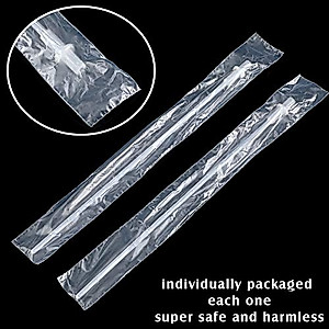 50 Pieces Disposable Artificial Insemination Rods Disposable Breeding Rod Tube Flexible Breeding Catheter Tube for Dog Goat Sheep Breed Rod Test (White,10.8 Inches)