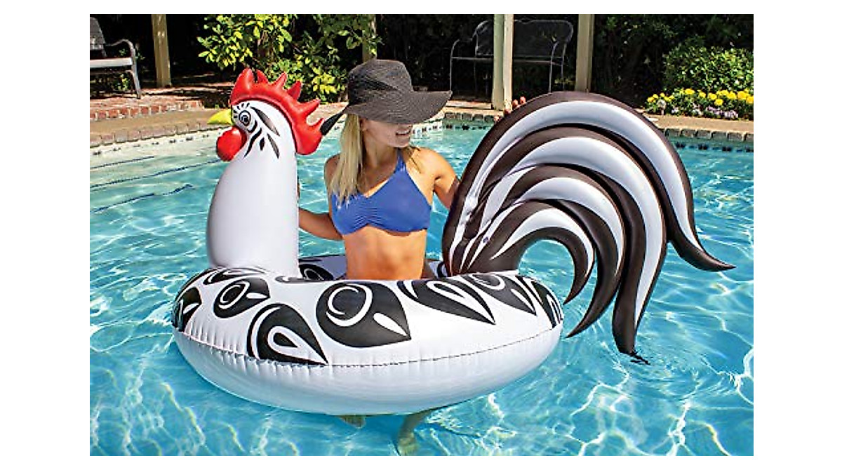 Poolmaster Rooster Inflatable Pool Float - Fun Beach & Pool Accessory