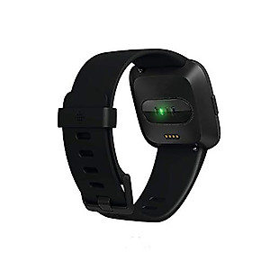Fitbit Versa Smart Watch, Multisport Tracker, Black/Black Aluminium, One Size (S & L Bands Included) (Renewed)