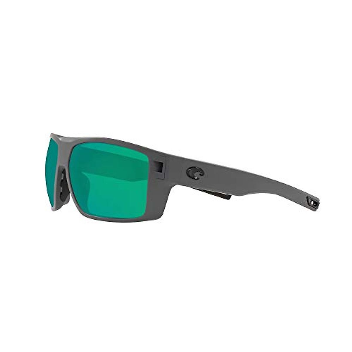 Costa Del Mar Men's Diego Polarized Rectangular Sunglasses, Matte Grey/Green Mirrored Polarized-580G, 62 mm
