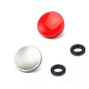 LXH 2 Pack (Red+Silver) Camera Concave Soft Metal Shutter Release Button Brass for Fujifilm X100F X-T20 X-PRO2 XPRO-1 X30 X100T X100S X-E2 X-E2S X-T10 STX-2 for Leica M3 M6 M7 M8 M9 M-E Olympus Pen-F