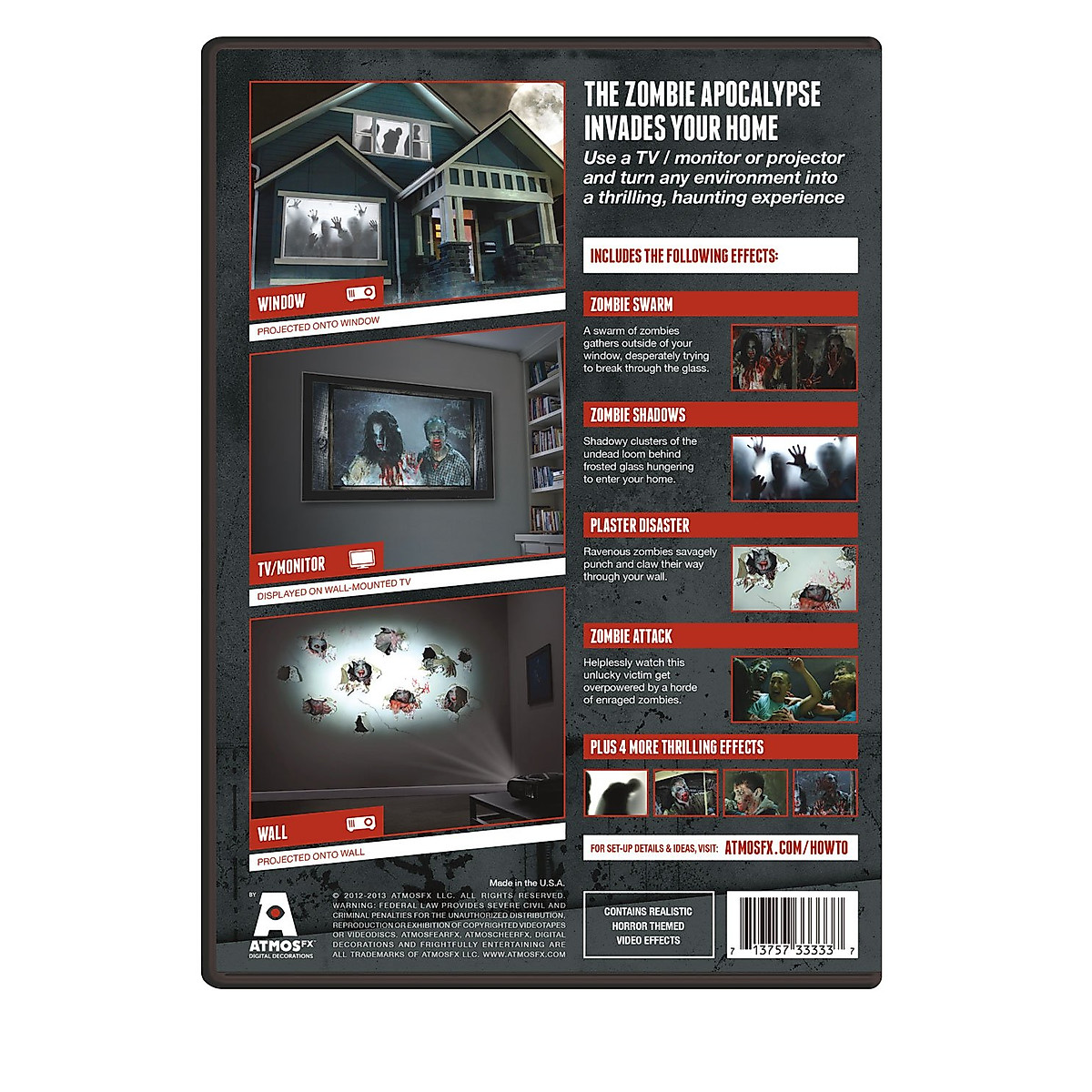 AtmosFX Zombie Invasion! Halloween Digital Decorations DVD