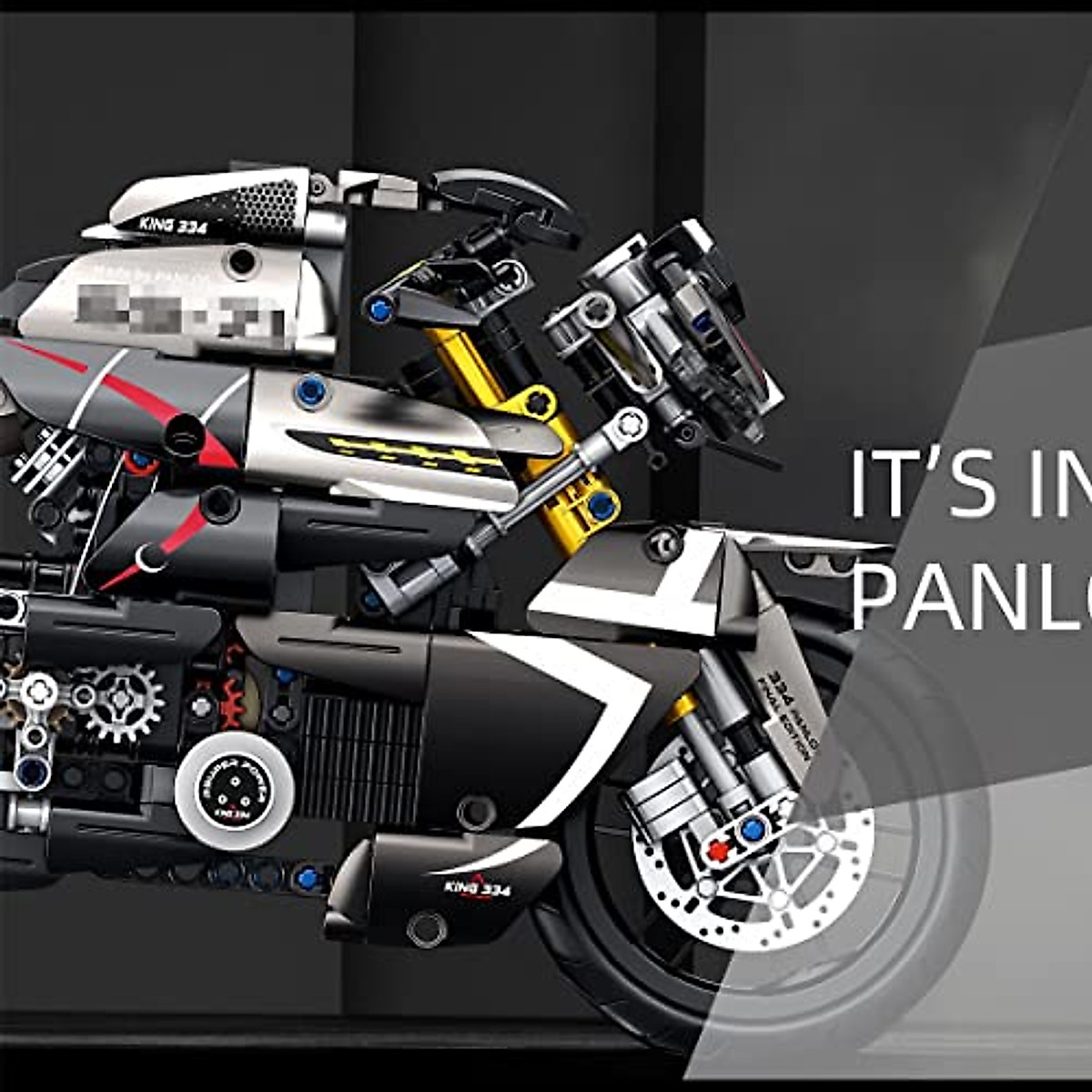 NOSTEA Technics Motorcycle for Suzuki B-King, 1056 pcs, Motorcycle Building Bricks Toy Compatible with Lego