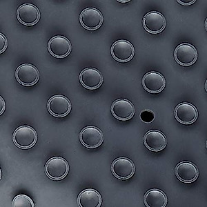 Medline Momentum Stand Steady Bath and Shower Mat with Exfoliating Foot Scrubber, Non Slip Bath Mat for Tub, Microban Protection, Gray