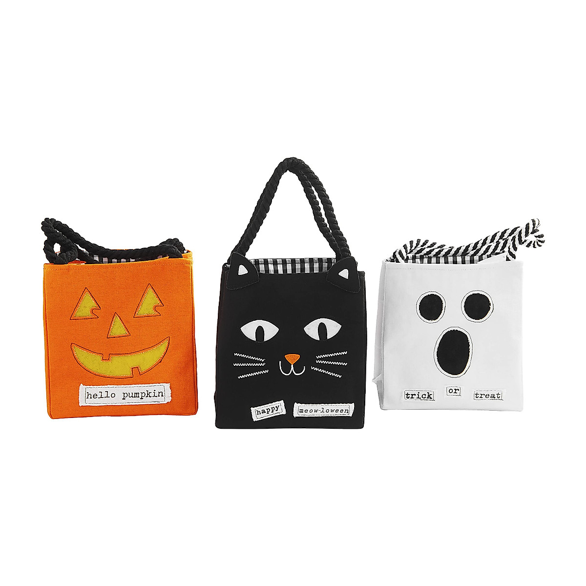 Mud Pie Children's Halloween LED Light Up Treat-or-Treat Candy Bag, Cat