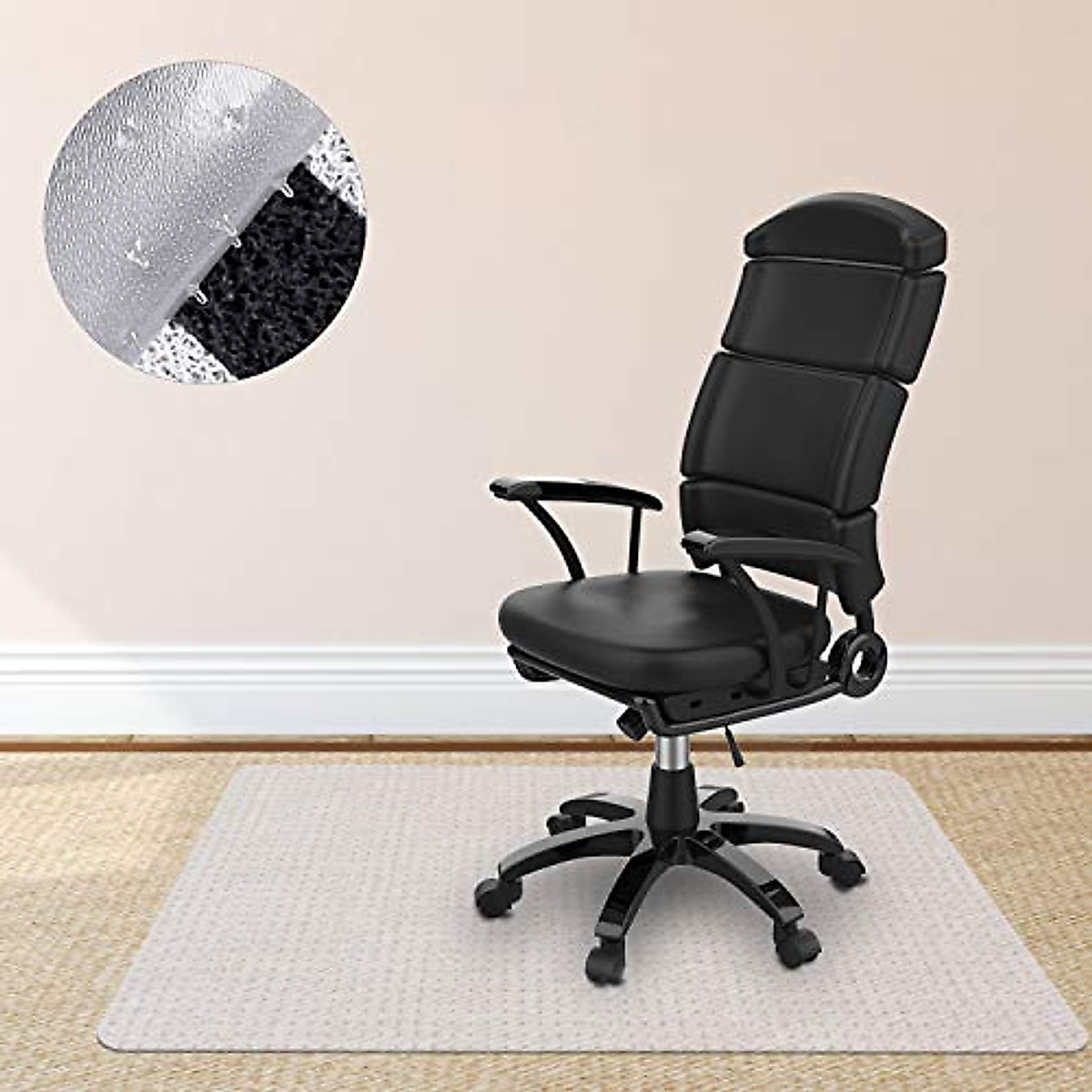 HST Office Chair Mats for Carpeted Floors,Desk Chair Mat,for Low Pile Carpets,Protects Floors,36" x 48" for Computer Desk