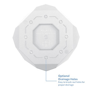 Bloem Tuxton Modern Hexagon Small Planter: 10" - Casper White - Matte Finish, Durable Resin, Modern Design, Optional Drainage Holes, for Indoor and Outdoor Use, Gardening, 2.7 Gallon Capacity