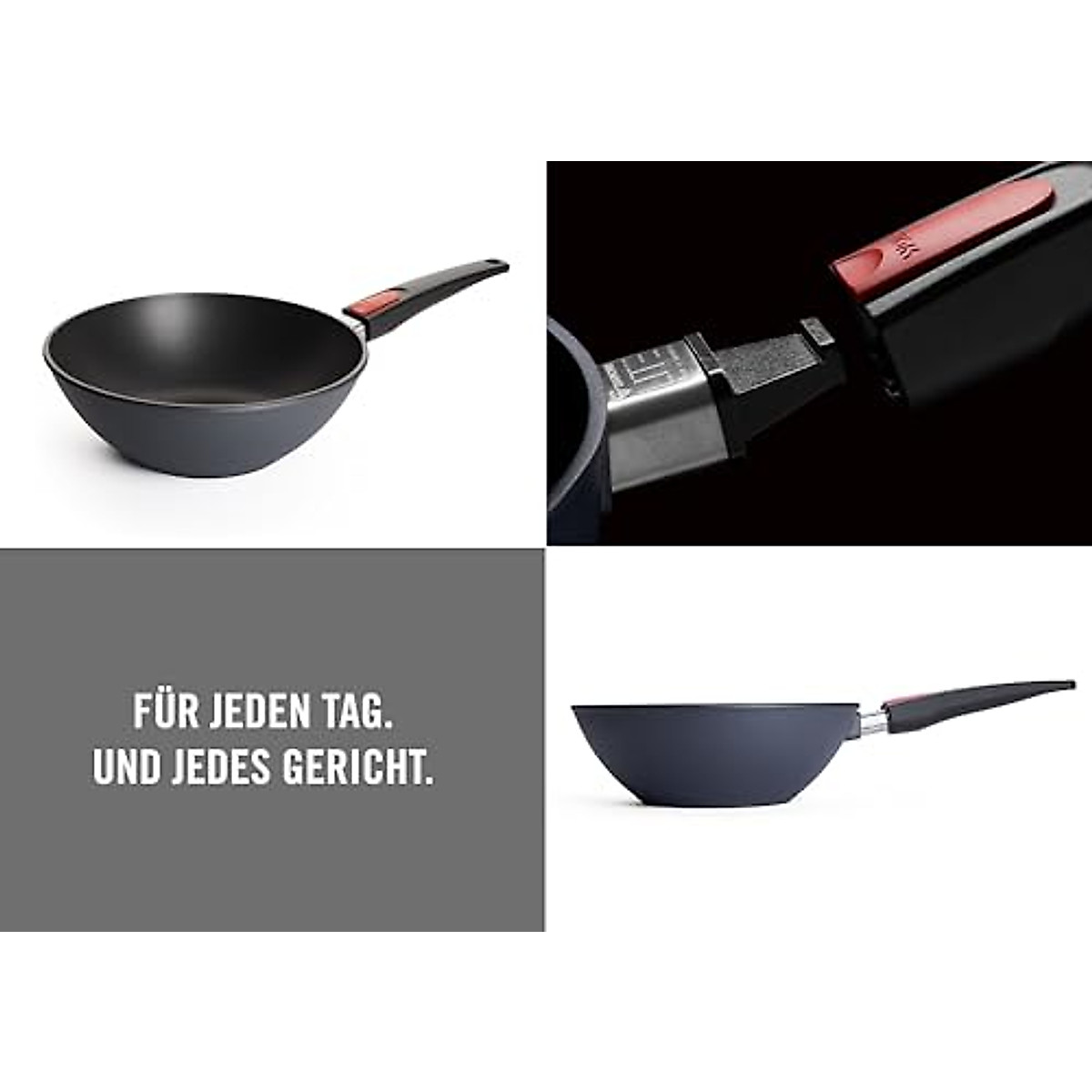 Woll 11026DPI Diamond Lite cast Wok, 26 cm Diameter, 9 cm Tall with Removable Handle