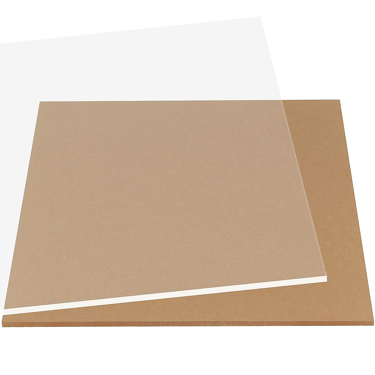 ZEONHAK 5 PCS 12 x 12 x 1/4 Inches Clear Acrylic Sheet, Transparent Plastic Plexiglass Board with Protective Film for Signs, Crafts, DIY Display Projects and More