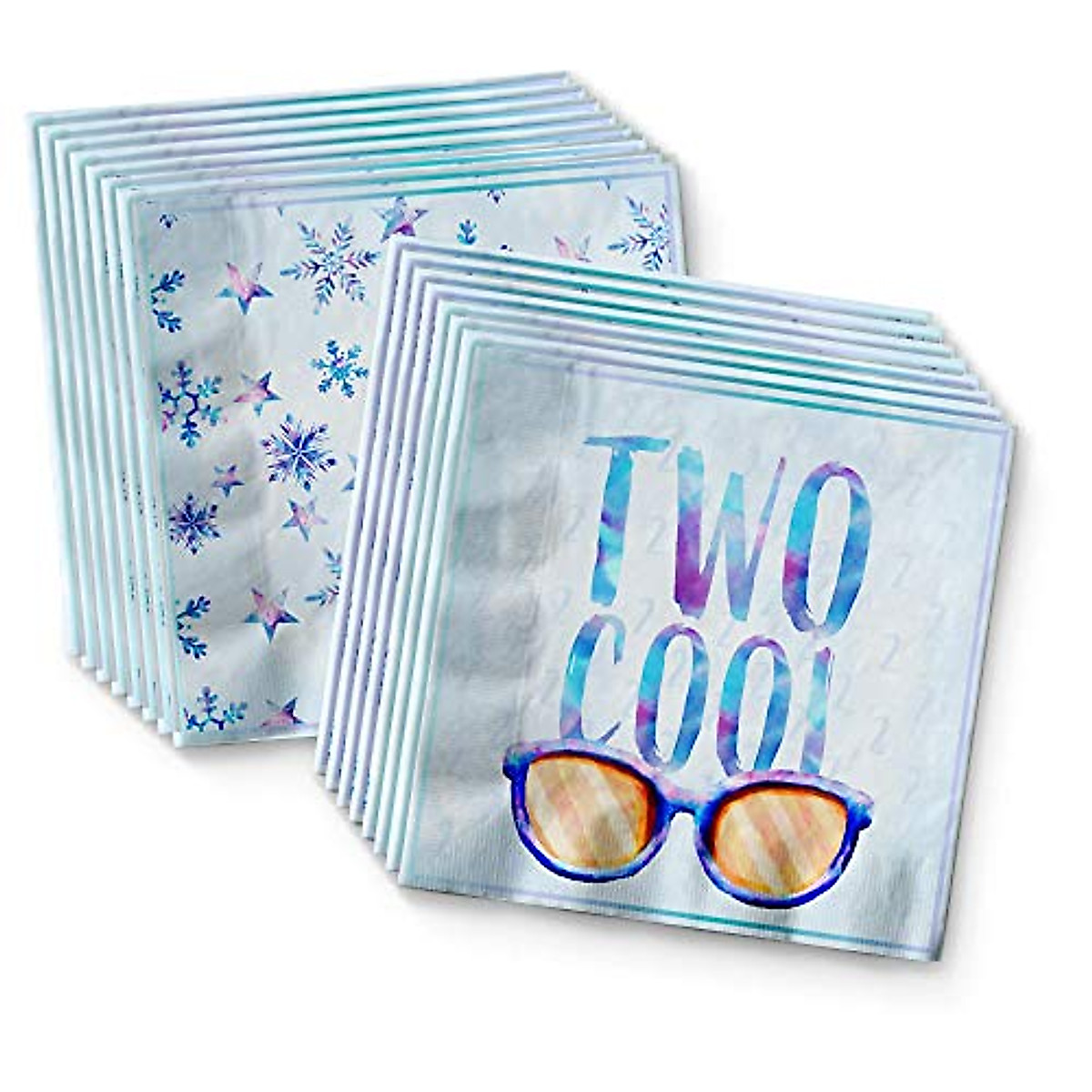 Two Cool Winter 2nd Birthday Party Supplies Set Plates Napkins Cups Tableware Kit for 16