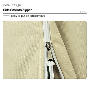 Outdoor Patio Banana Umbrella 600D Waterproof Cover for 9-13 FT Offset Cantilever Banana Umbrella (Beige)