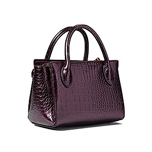 GUESS Enisa Mini Satchel Plum One Size