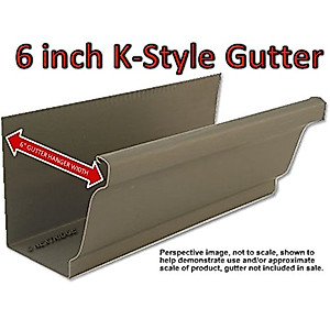 Quick Screw 6" inch Aluminum Hidden Rain Gutter Bracket Hook Clip Style Hangers with pre Inserted 3" Long ¼" hex Head self Drilling Screw (100 Per Package)