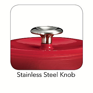 TRAMONTINA 6.5 Qt ROUND Dutch Oven OMBRE RED Enameled Cast Iron