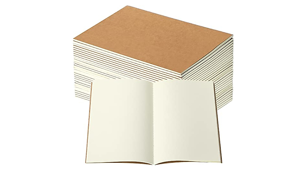 30 Pack A5 Kraft Notebooks - Perfect for School & Office