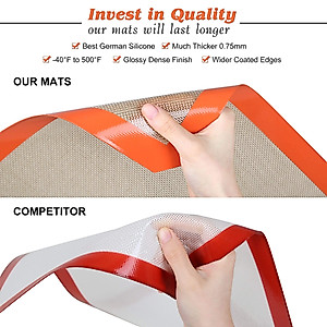 MMmat Silicone Baking Mats - Best German Silicone - Set of 2