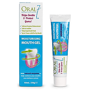 Oral7 - Dry Mouth Moisturizing Mouth Gel Containing Enzymes, Soothes and Protects Gums, Lasting Dry Mouth Relief, Promotes Gum Health and Fresh Breath, Oral Care and Dry Mouth Products 1.6oz 2 Pack