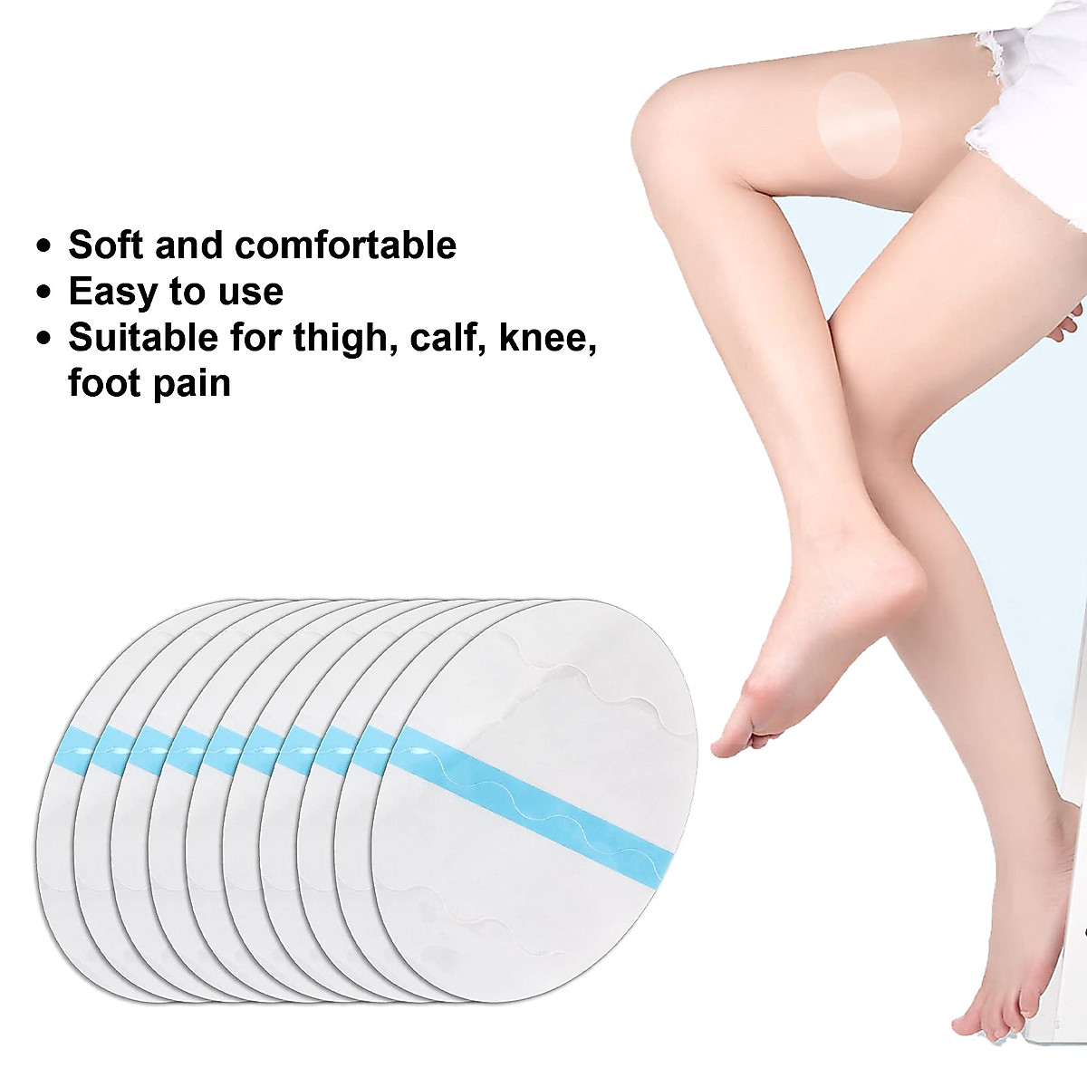 Womens Anti Chafing Pads, 10pcs Thigh Inner Anti Chafing Sticker Thigh Anti Friction Pads Anti Chafing Thigh Bands for Men Women Outdoor Unisex Disposable Knee Calf Anti Chafe Pads Patches