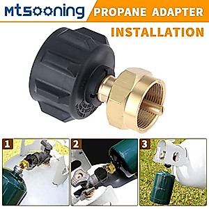 Mtsooning Propane Refill Adapter, QCC1 Gas Bottle Regulator Connector for 1Lb Propane Tank Throwaway Disposable BBQ Gas Grill, Cylinder, RV Camper, Heater