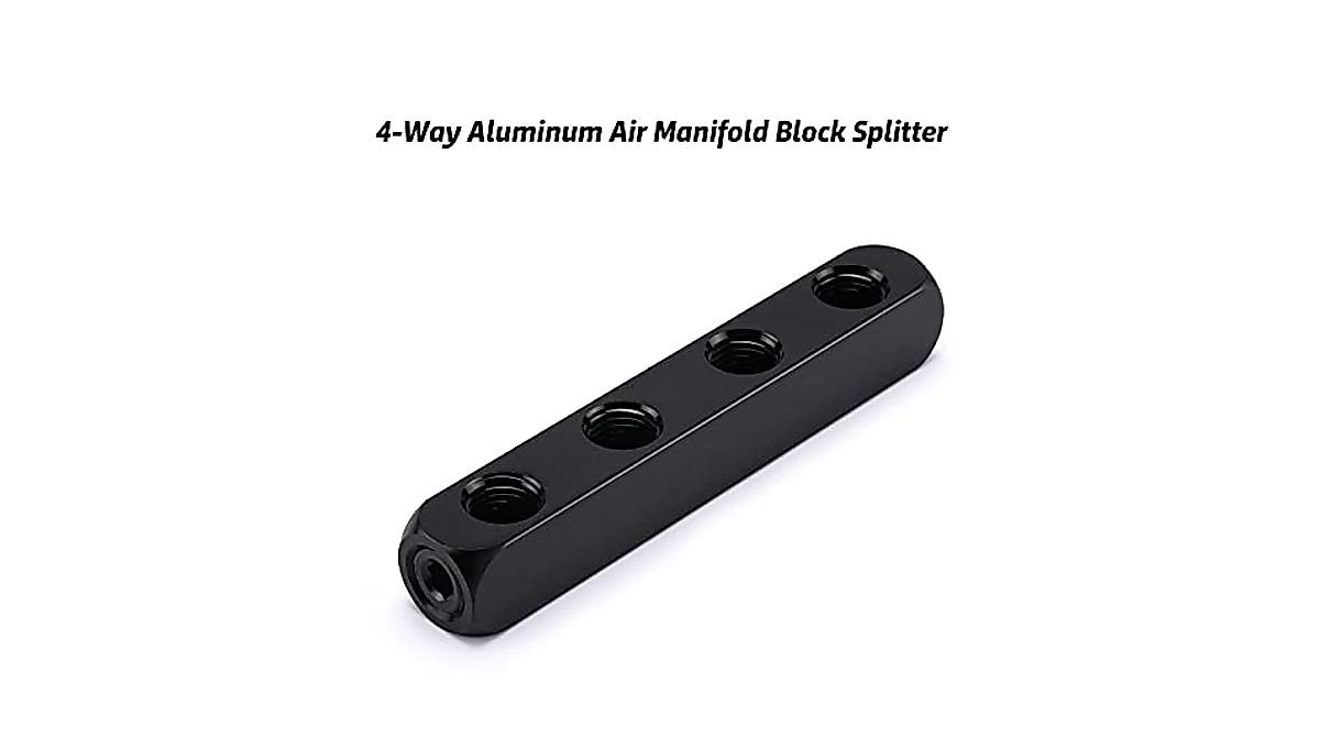 AIRTOON 4-Way Air Manifold Splitter - Durable & Easy to Use