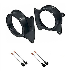 5.25" 6" 6.5" Front Door Speaker Mount Adapter Plates + Wire Harness Made for 1994-2004 GMC Sonoma/ S10 Pickup, Made for 1995-2005 Blazer, 1995-2001 Jimmy