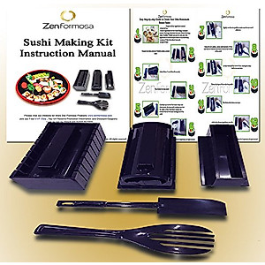 Zen Formosa Sushi Making Kit, Premium Design for Beginner with Step-By-Step Picture Instruction