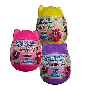 Squishmallows Squishville Mystery Mini Series 2 Plush Assortment Blind Package - Colors and Styles May Vary (3 Pack)