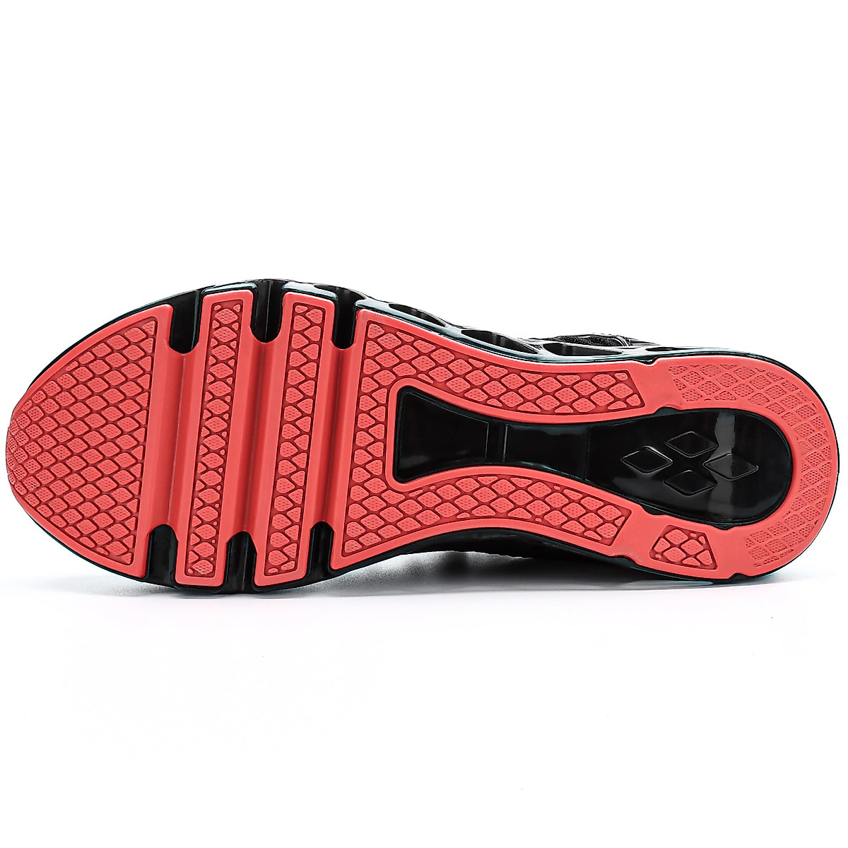 FRSHANIAH Steel Toe Shoes for Men Indestructible Work Sneakers Puncture Proof Slip On Safety Shoes for Industrial Coustruction Black Red Size 11