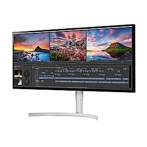 LG 34BK95U-W UltraFine 34" 21:9 5K 2K (5120 x 2160) Nano IPS LED UltraWide Monitor, 600 cd/m² HDR, Thunderbolt 3 / USB Type-C Inputs Black