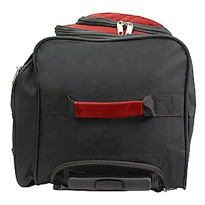 Dejuno 20-Inch Carry-on Rolling Duffle Bag, Red, One Size