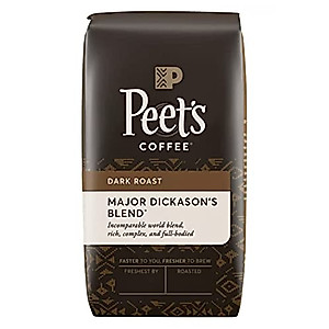 Peet's Coffee, Major Dickason's Blend, Dark Roast, Whole Bean 32oz (2 Pack)