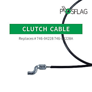 POSFLAG 746-04228 Speed Selector Cable Replaces MTD 746-04228A Speed Cable, MTD 746 04228A, MTD 74604228A, 746-04228, 746 04228, 74604228, 74604228A for MTD Troy-Bilt Craftsman Snowblowers