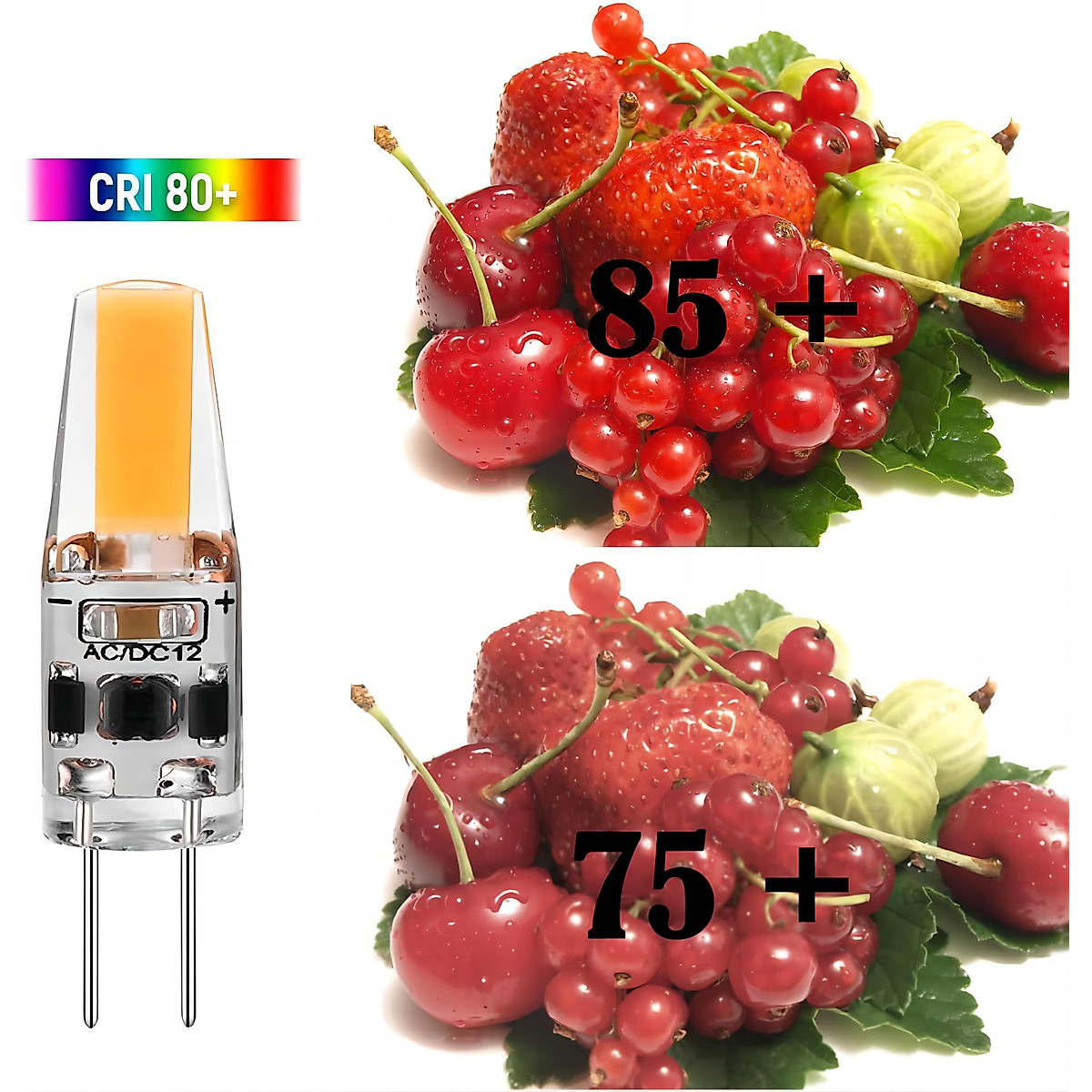 Yingoloong LED Bulb G4 3W Equivalent to 30W Halogen Lamp, LED Bulb G4 Warm White 3000K 300LM, Dimmable AC/DC 12V,Bi-pin LED Bulb Silicone G4 LED Bulbs(10 Pack)