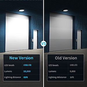 Viugreum 150W 12000LM LED Barn Light, Dusk to Dawn Outdoor Lighting, Yard Lighting IP65 Waterproof 5000k Daylight (900w MH/HPS Replacement) Security Light with Photocell Sensor for Barn Garage Yard