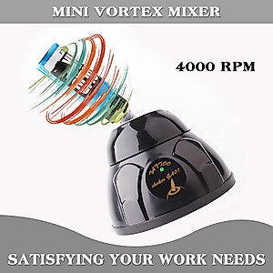 4000rpm Mini Vortex Mixer with Touch Function,Perfect for Laboratory Mixing, Paint Shaking, Tattoo Ink, Nail Polish, Eyelash Products, and Liquid Bottle Pigment Stirring,Efficient Mixing Ink Mixer