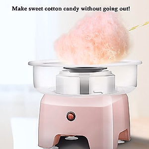 LOTIKS Cotton Candy Machine Children's Home Automatic Fancy Wiredrawing Mini Color Granulated Sugar Hand-Made Cotton Candy Machine(Blue)