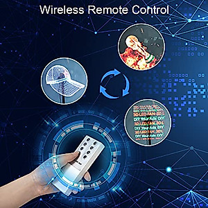 WISVANAI 3D Hologram Fan Projector, WiFi Control Holographic Advertising Display Fan with 384 LED Beads, 16.5inch Bluetooth Speaker Supported Video Projector